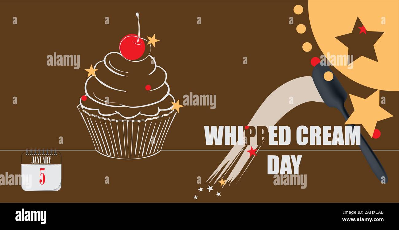 Post card for event january day - Whipped Cream Day Stock Vector Image ...