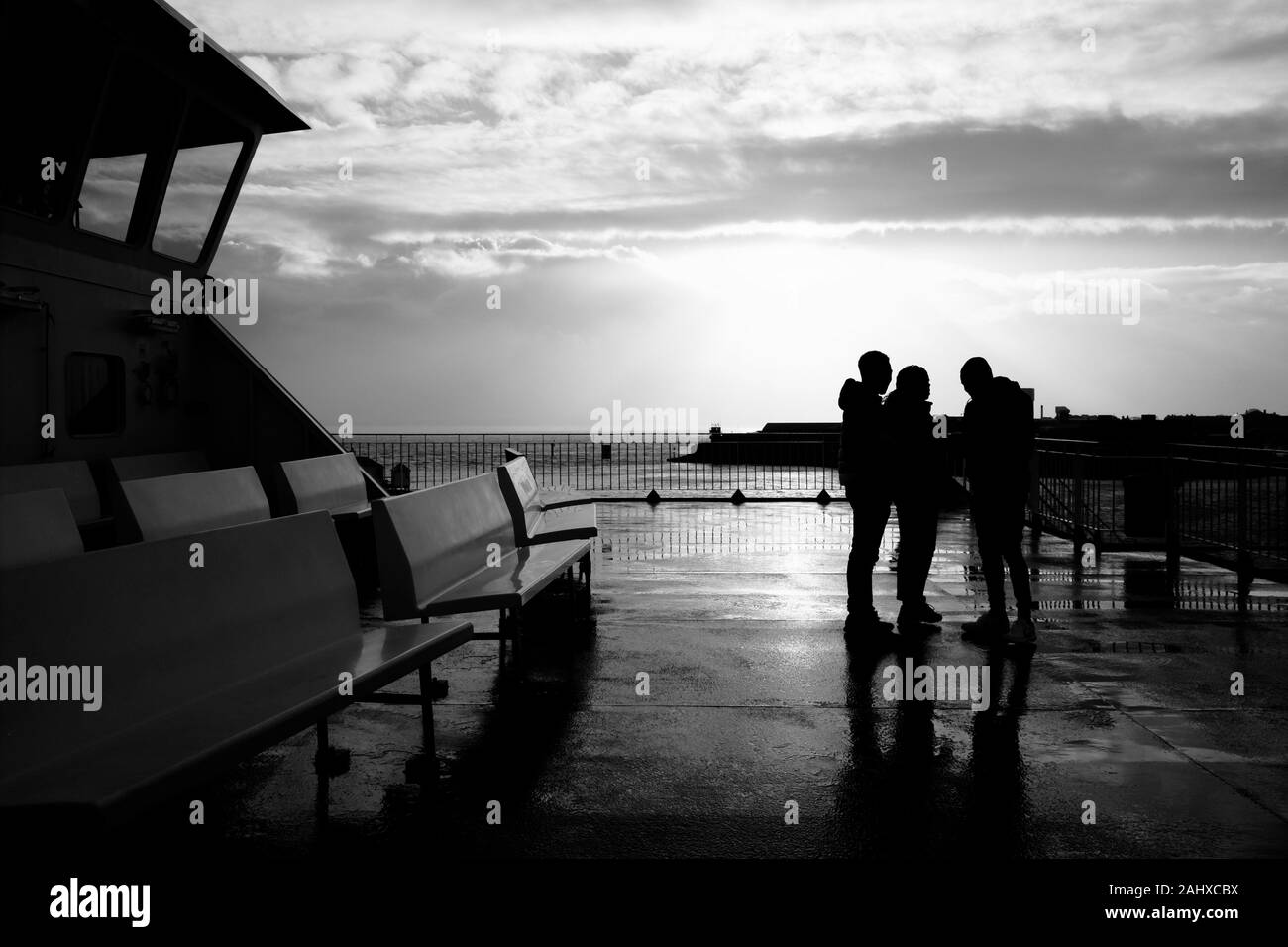 Wight sun ferry Black and White Stock Photos & Images - Alamy