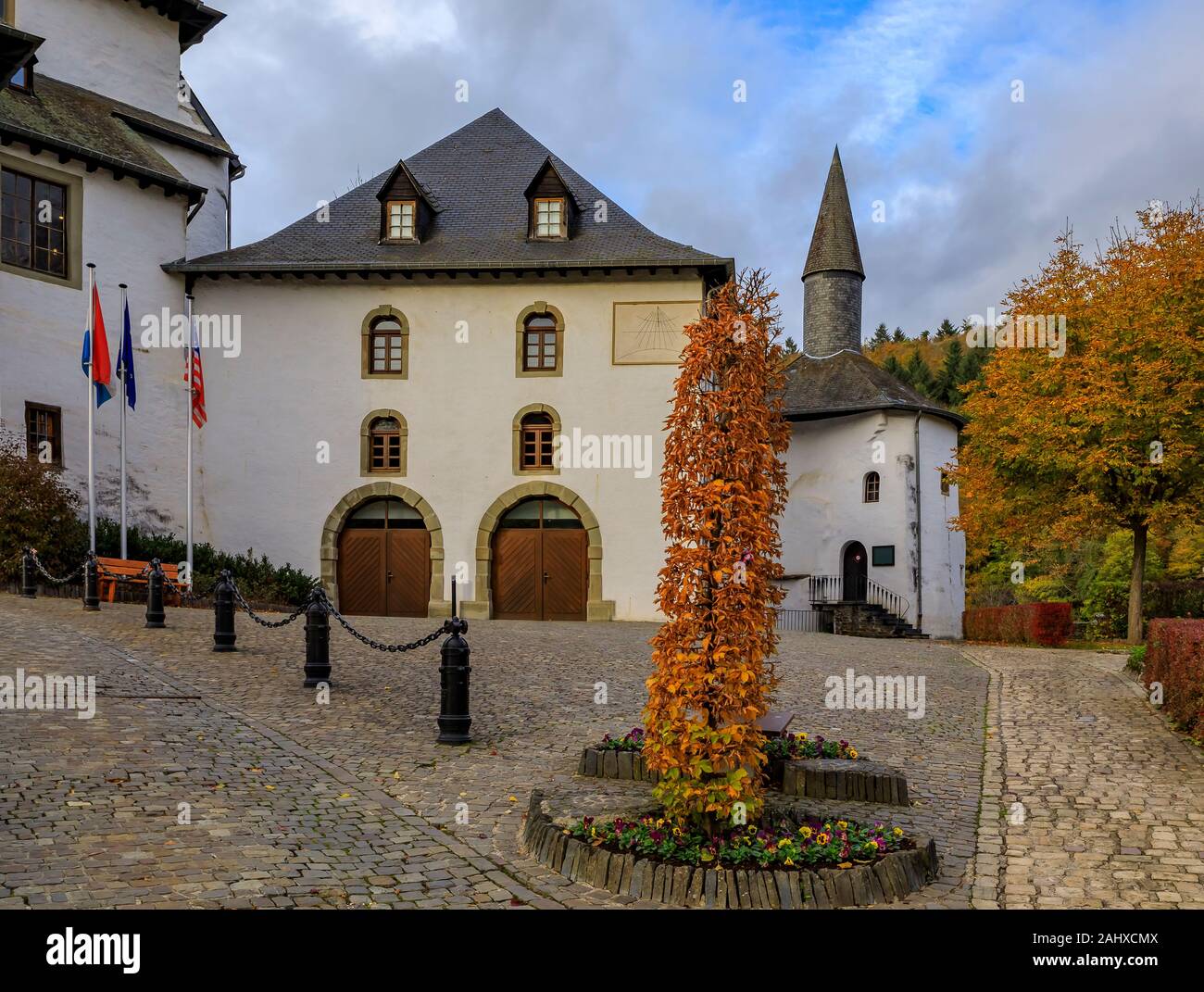 Medieval Clervaux Castle in Luxembourg, dating back to the 12th century ...