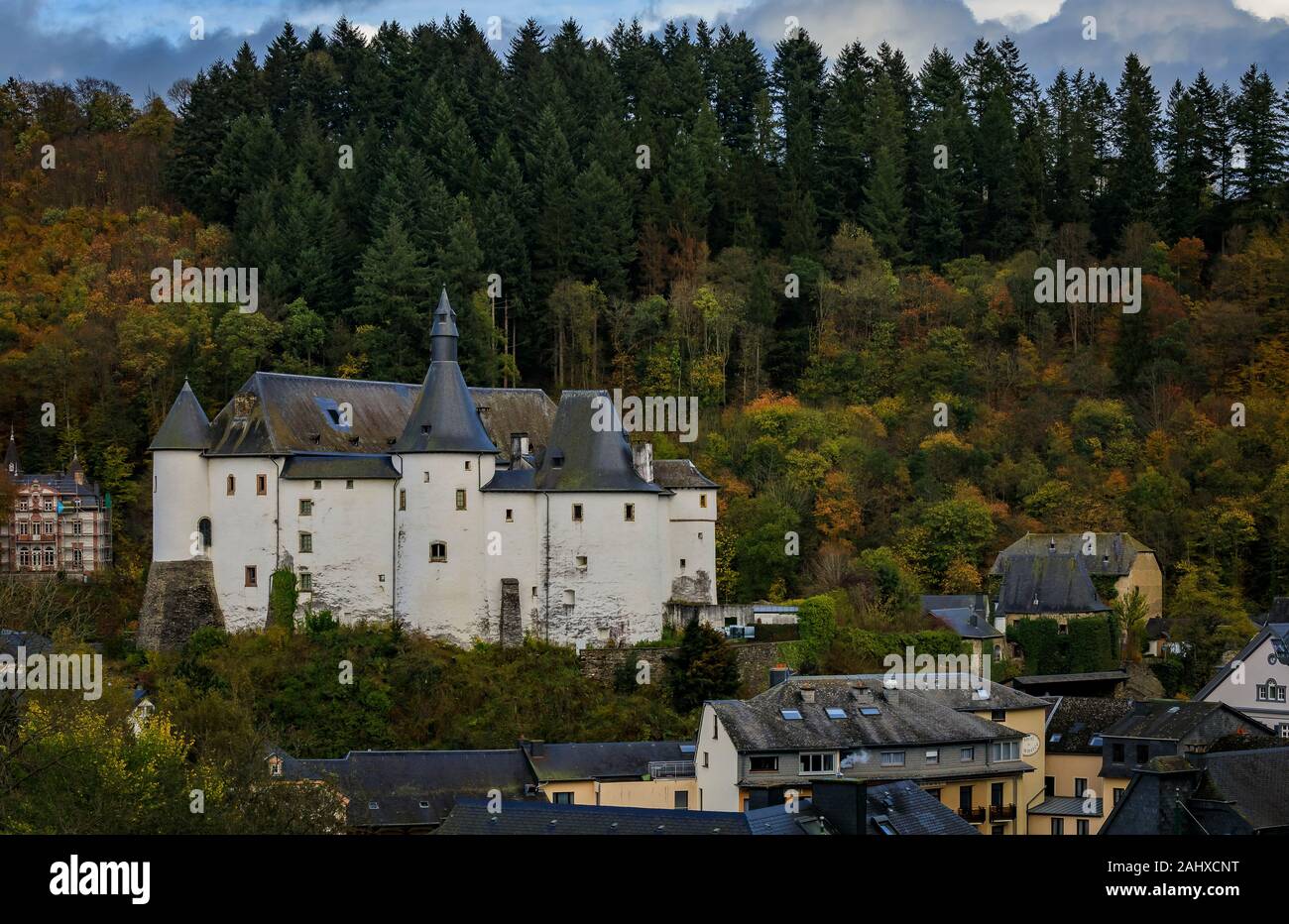 Medieval Clervaux Castle in Luxembourg, dating back to the 12th century ...