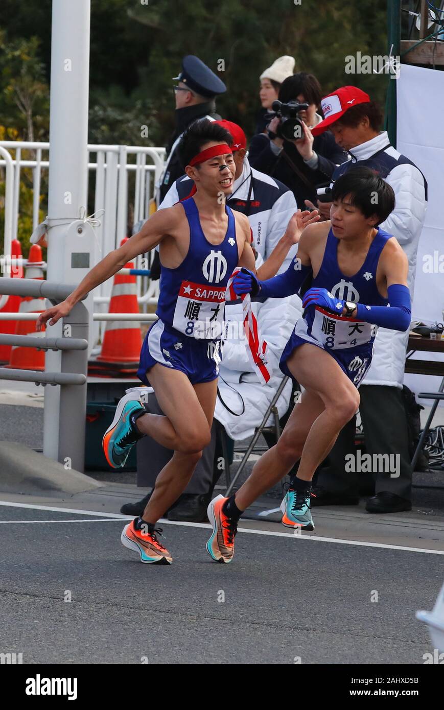 Kanagawa, Japan. 2nd Jan, 2020. Ryuichi Hashimoto, Yudai Noguchi ...