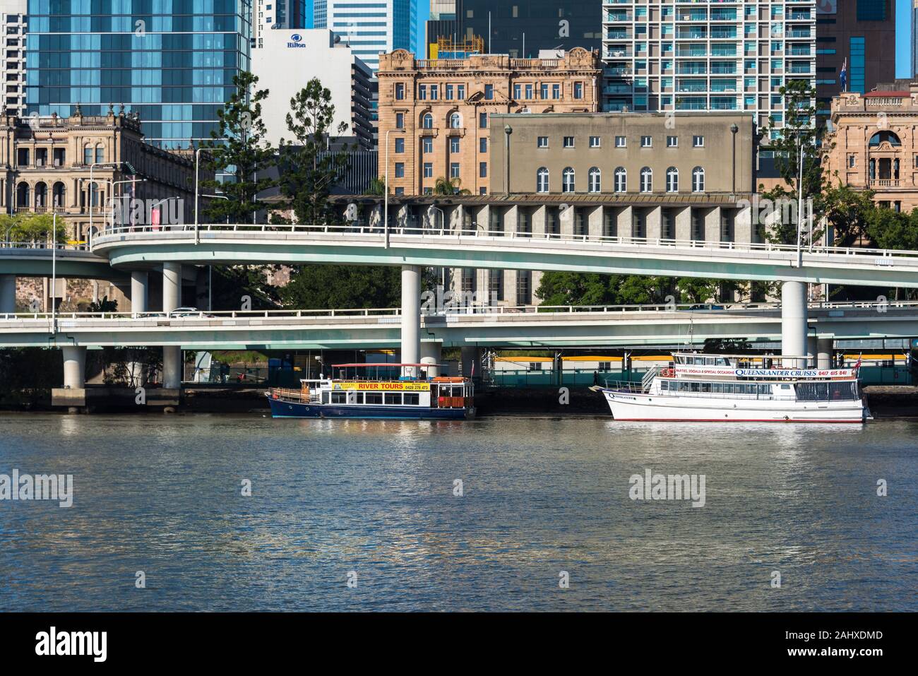 Brisbane, Australia - February 20, 2016: Pacific Motorway and Riverside ...