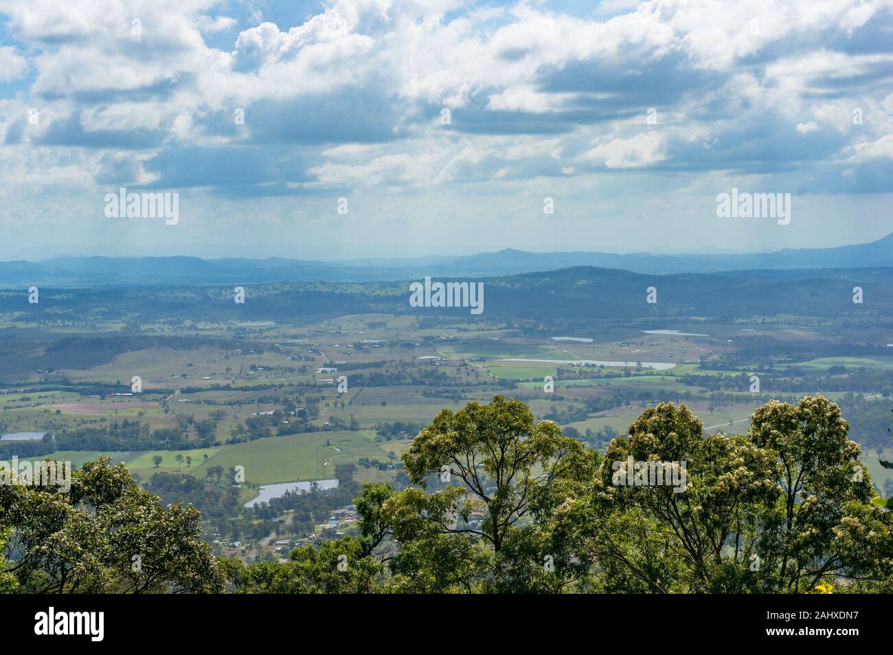 Aerial view over Australian countryside. Queensland, Australia Stock ...