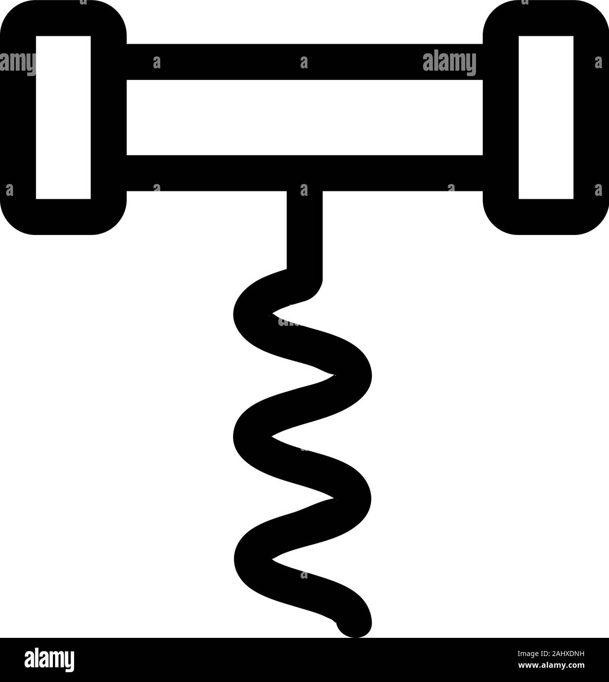 corkscrew for wine icon vector. Isolated contour symbol illustration ...