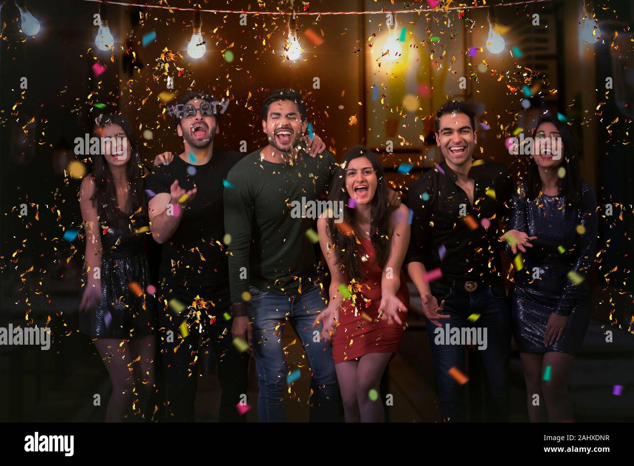 Group indian friends posing together hi-res stock photography and ...