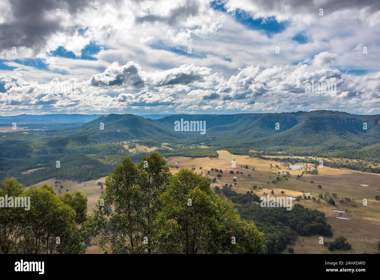 Australian outback countryside landscape, aerial view. Mount Blackheath ...