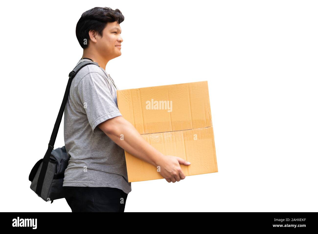 Man reaching into box hi-res stock photography and images - Alamy