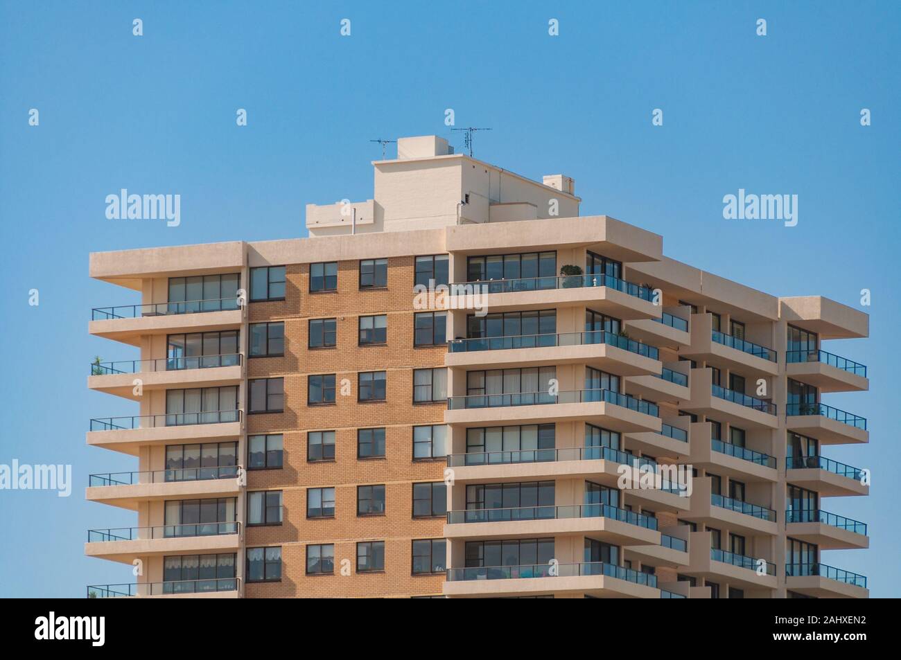 Multi-level building close up. Urban background scene Stock Photo - Alamy