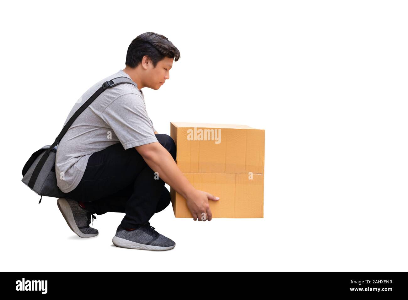 Man picking mail Cut Out Stock Images & Pictures - Alamy