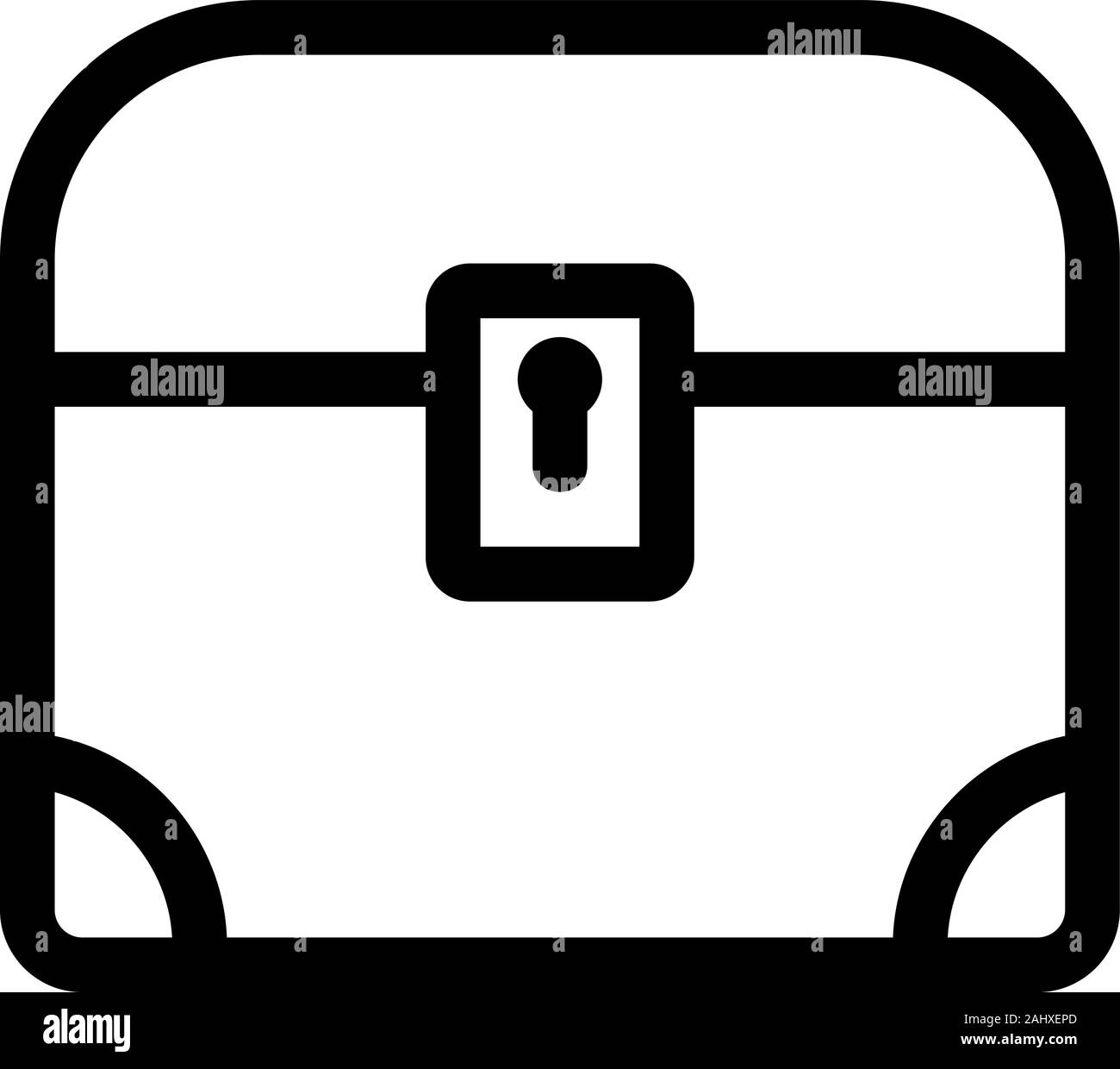 historic chest icon vector. Isolated contour symbol illustration Stock ...