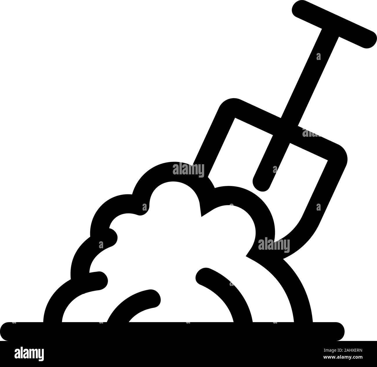 archaeological excavation icon vector. Isolated contour symbol ...