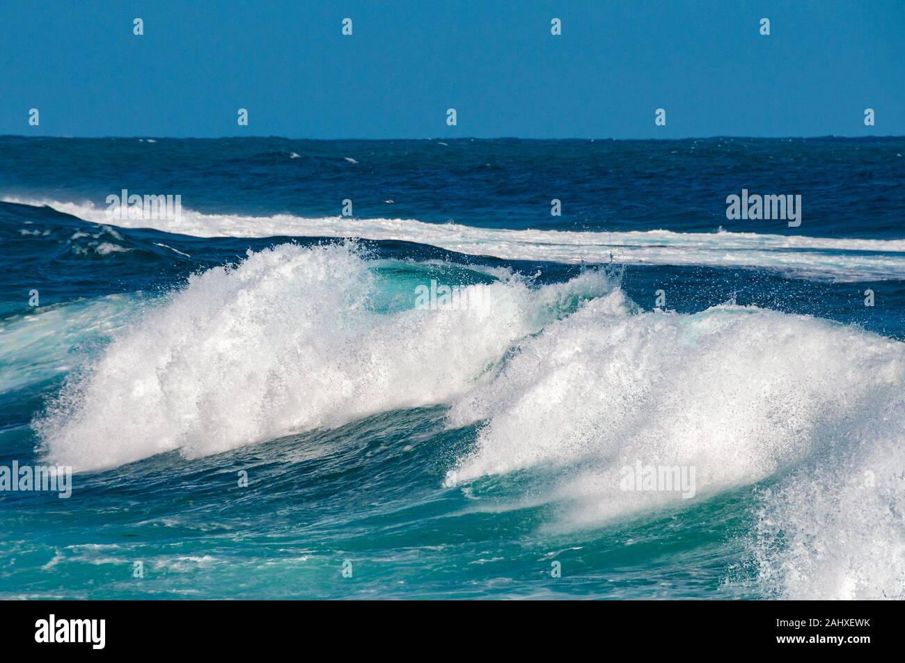 Seascape with massive wave with white foam nature background, texture ...