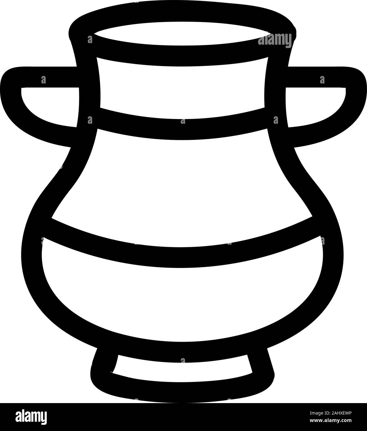 Historic vase icon vector. Isolated contour symbol illustration Stock ...