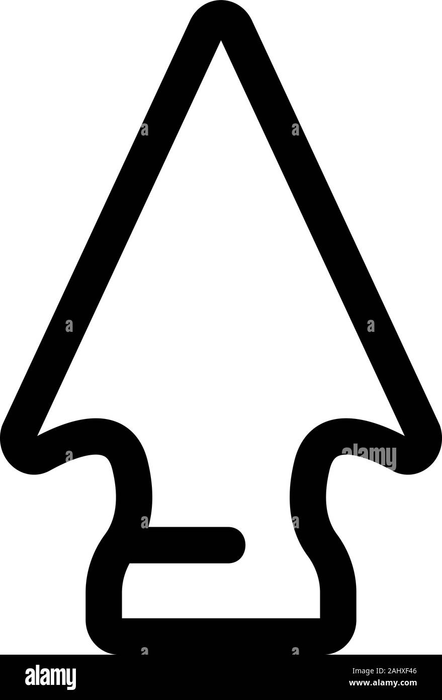 Arrowhead icon vector. Isolated contour symbol illustration Stock ...