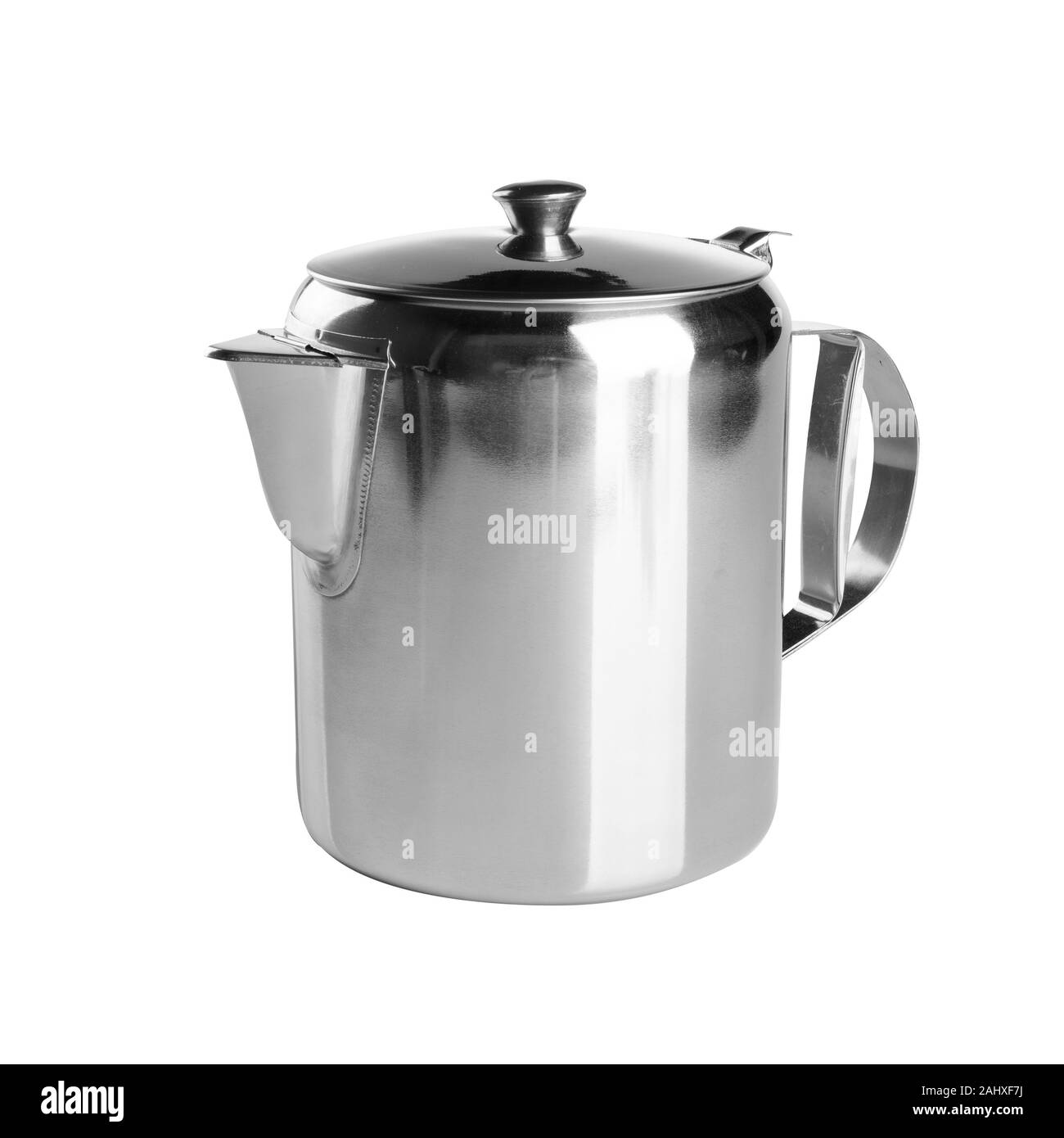 Stainless steel cooking pots Black and White Stock Photos & Images - Alamy