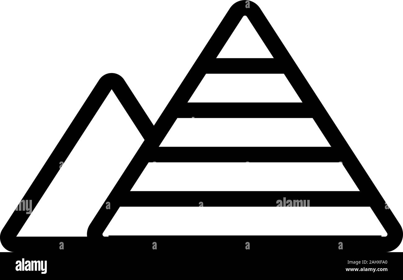 pyramid icon vector. Isolated contour symbol illustration Stock Vector ...