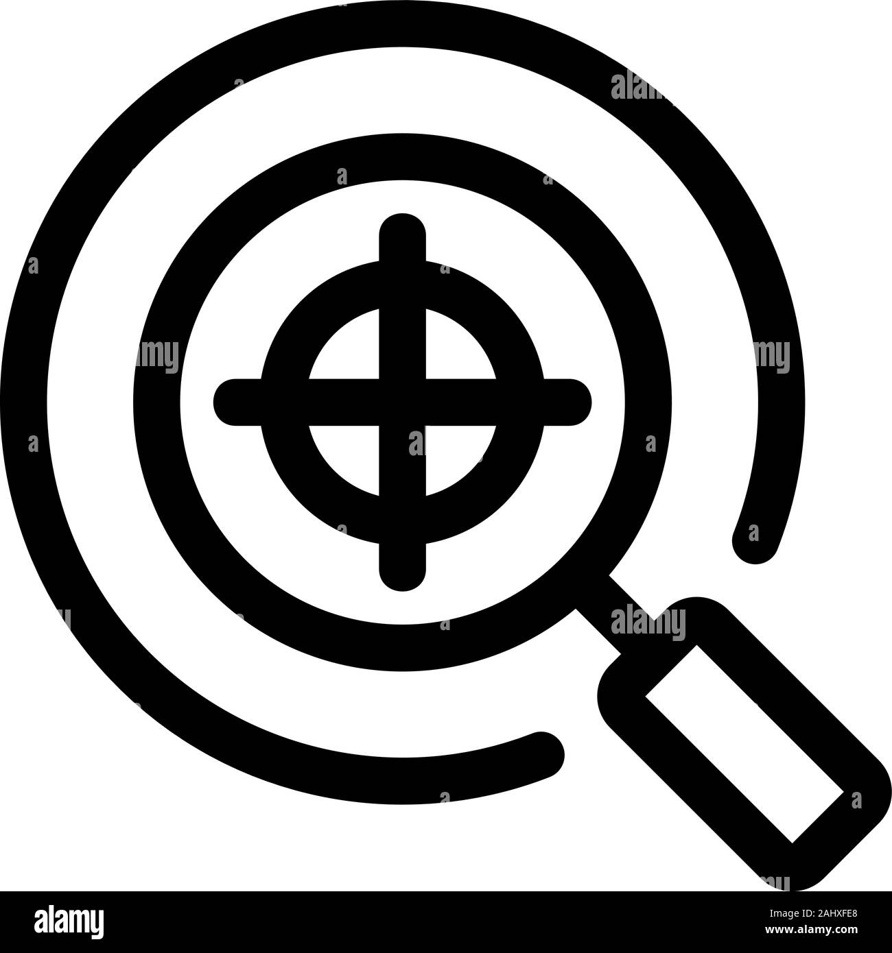 Target icon vector. Isolated contour symbol illustration Stock Vector ...