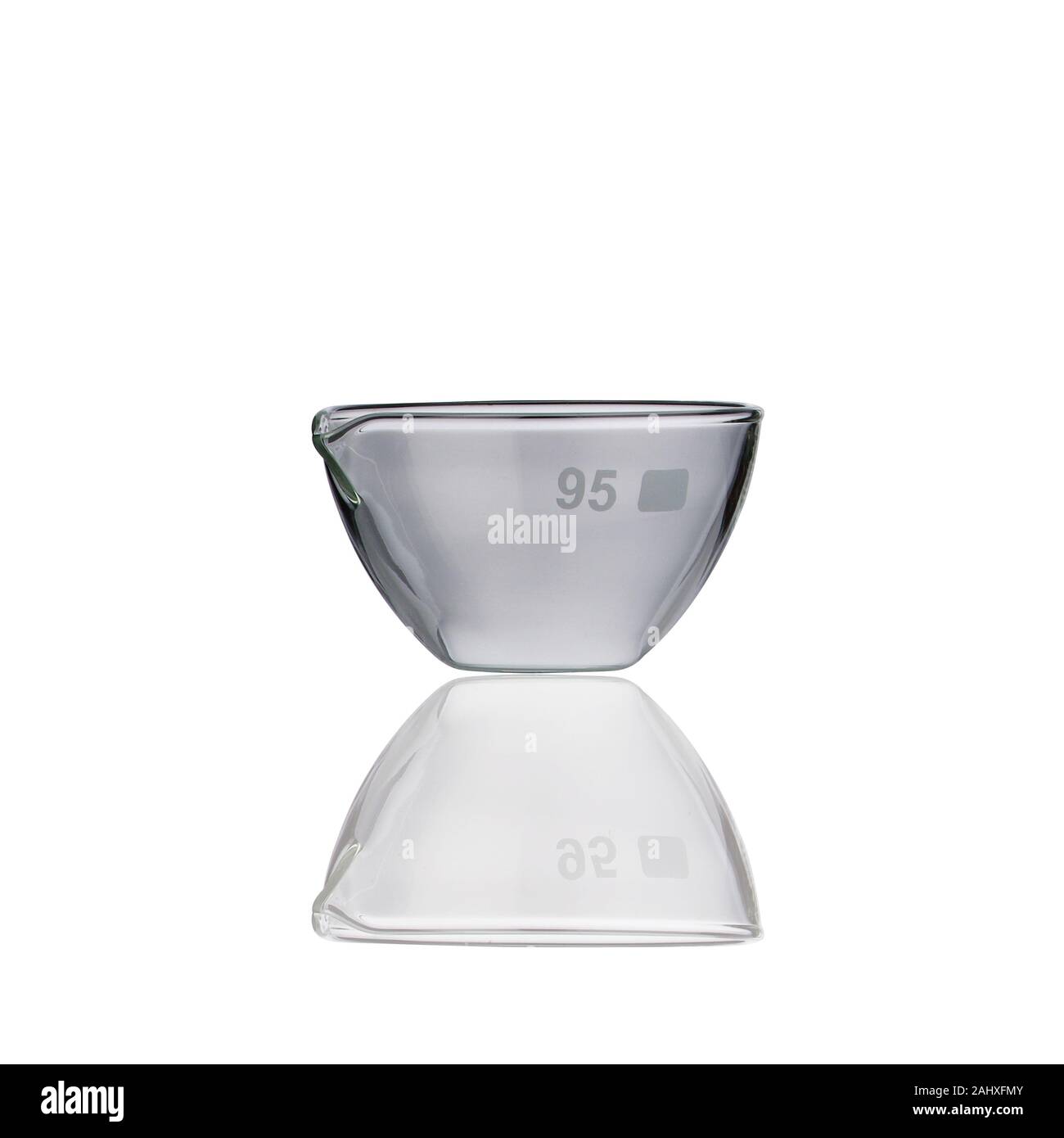 lab or Empty measuring beaker isolated on a white background with ...
