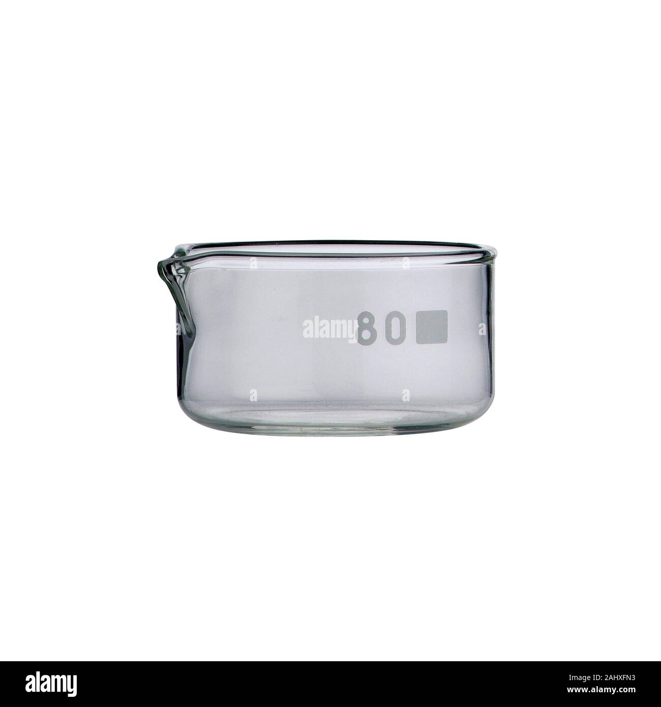 lab or Empty measuring beaker isolated on a white background with ...