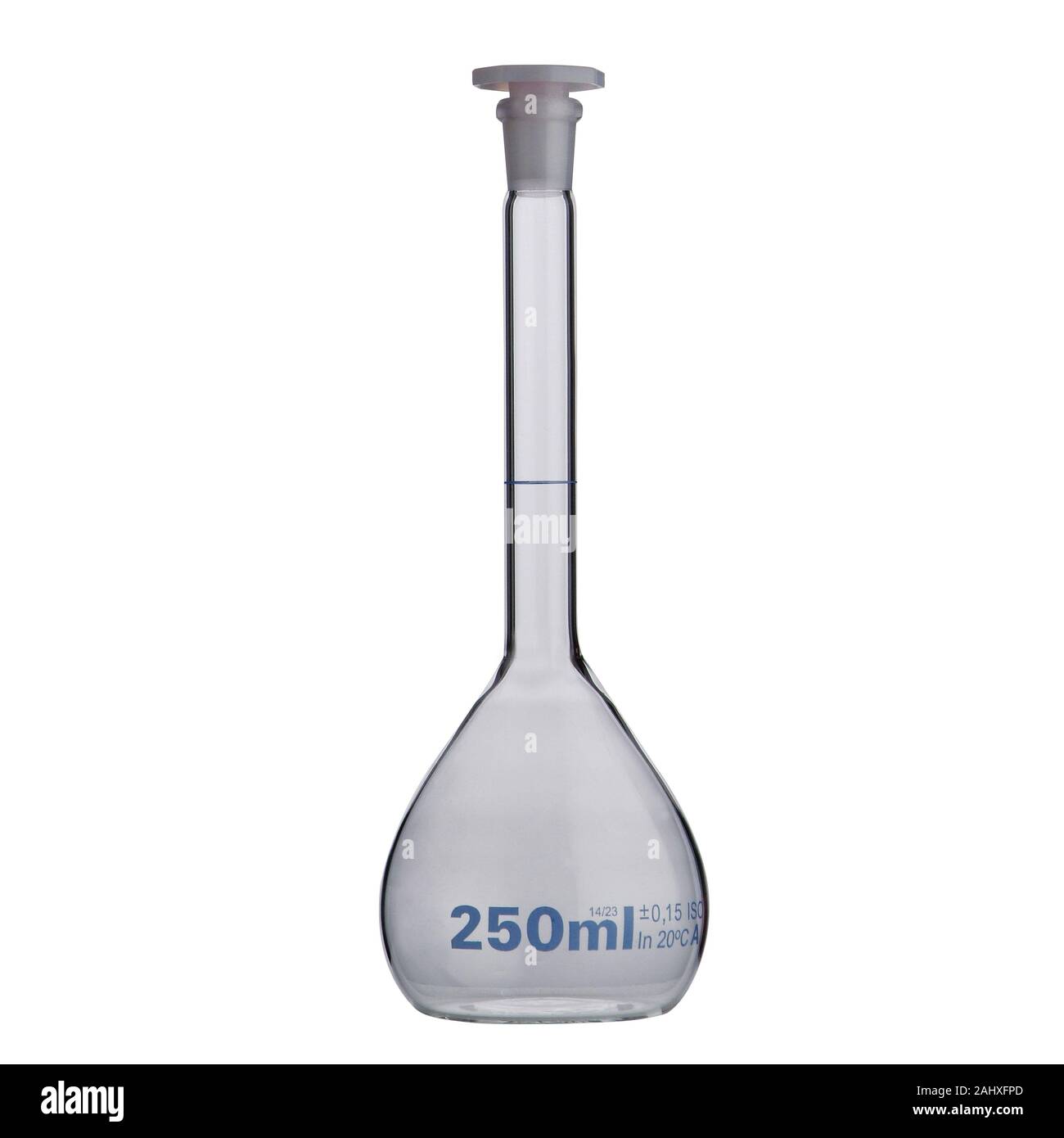 lab or Empty Flask isolated on a white background Stock Photo - Alamy