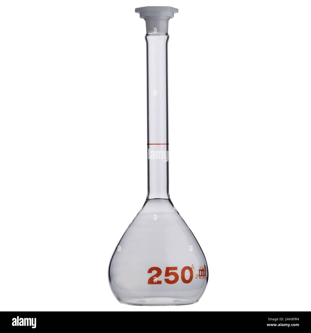 lab or Empty Flask isolated on a white background Stock Photo - Alamy