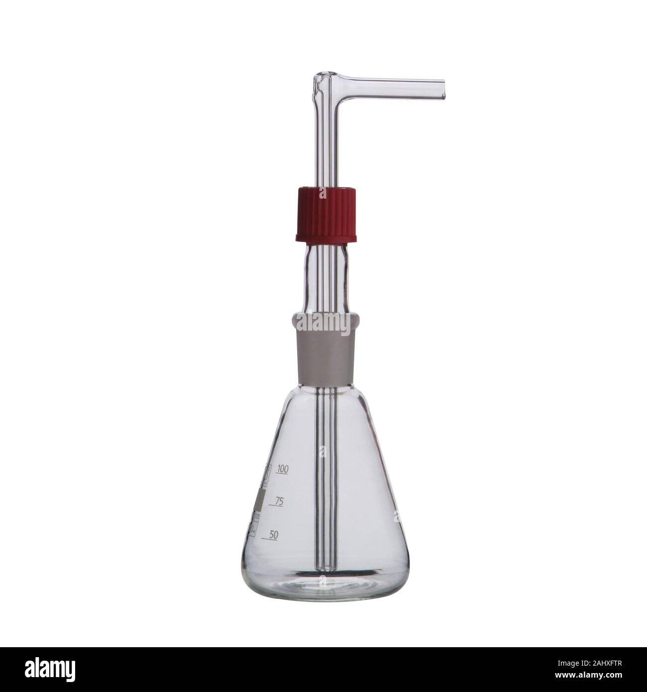 lab or Empty Flask isolated on a white background Stock Photo - Alamy