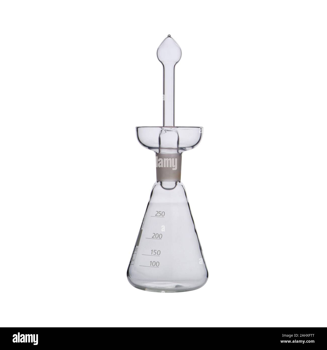 lab or Empty Flask isolated on a white background Stock Photo - Alamy