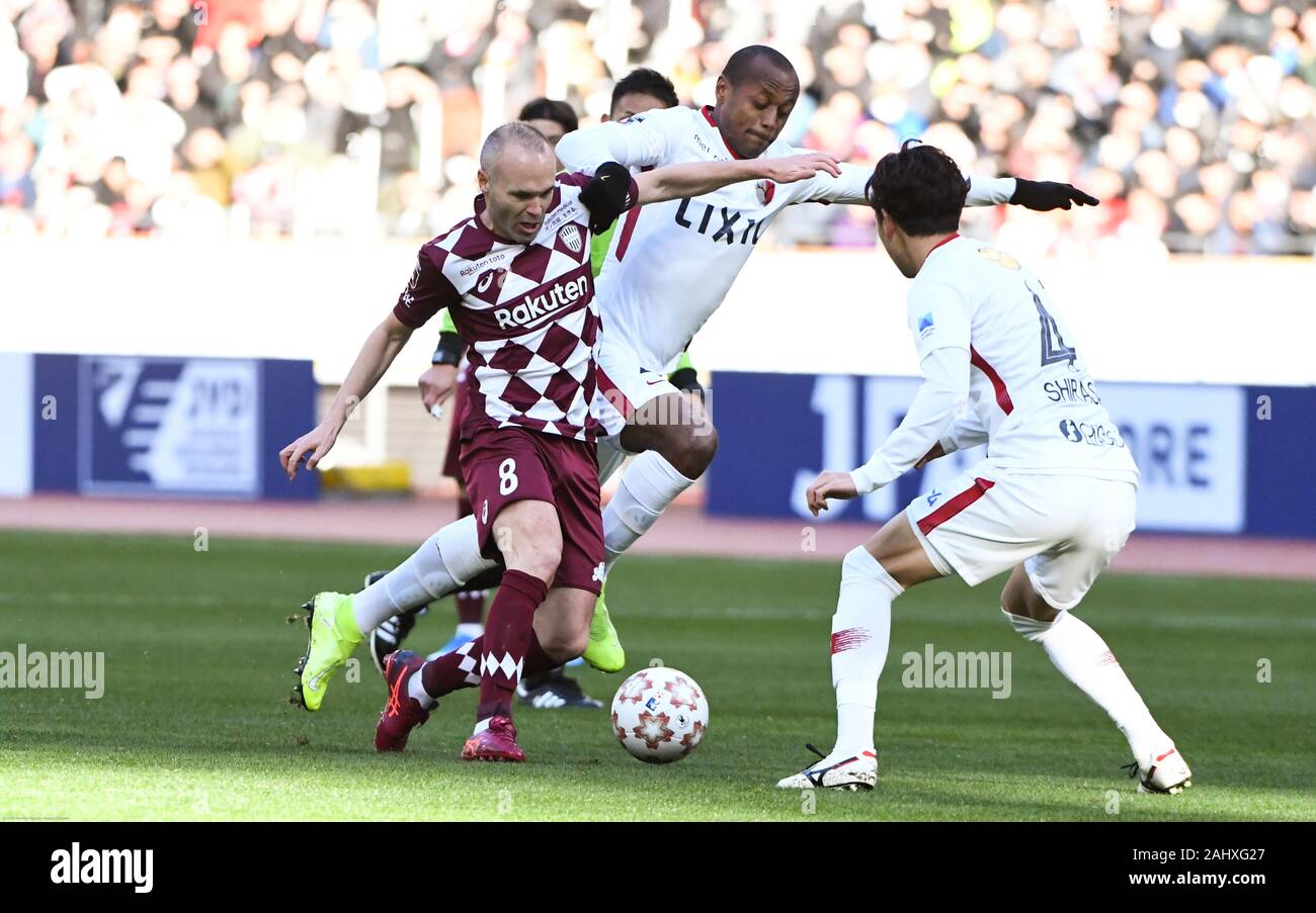 Tokyo, Japan. 1st Jan, 2020. (left) Andres Iniesta of Vissel team and ...