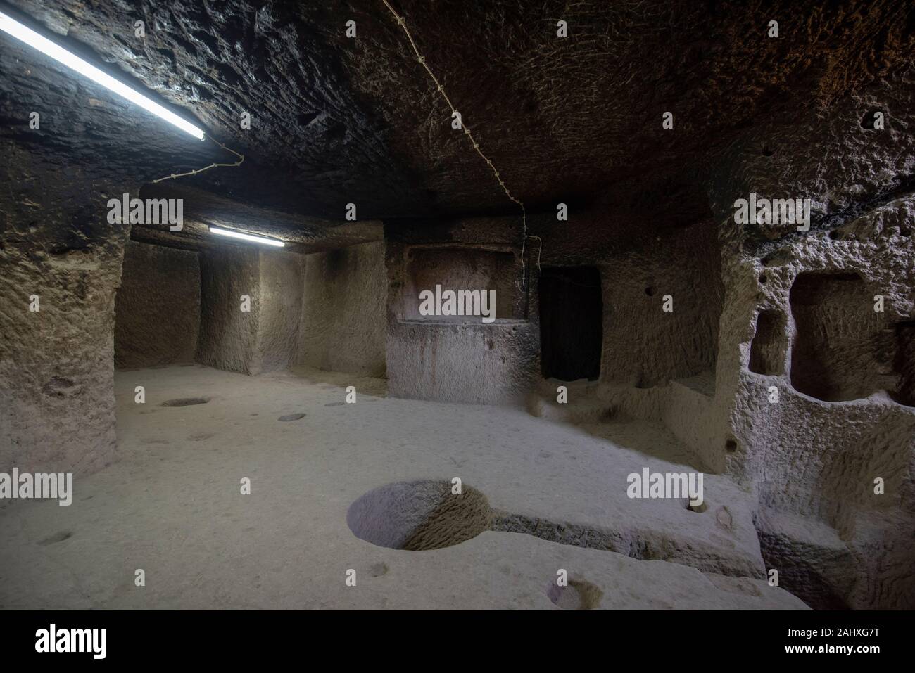Inside Guzelyurt Underground City in Cappadocia, Guzelyurt Valley ...