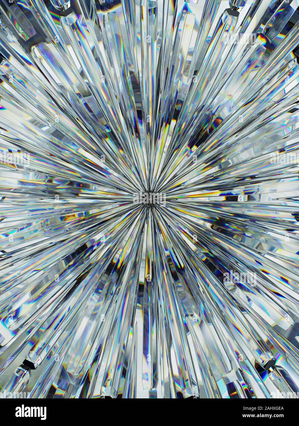 Gemstone or diamond texture closeup and kaleidoscope. 3d render, 3d ...