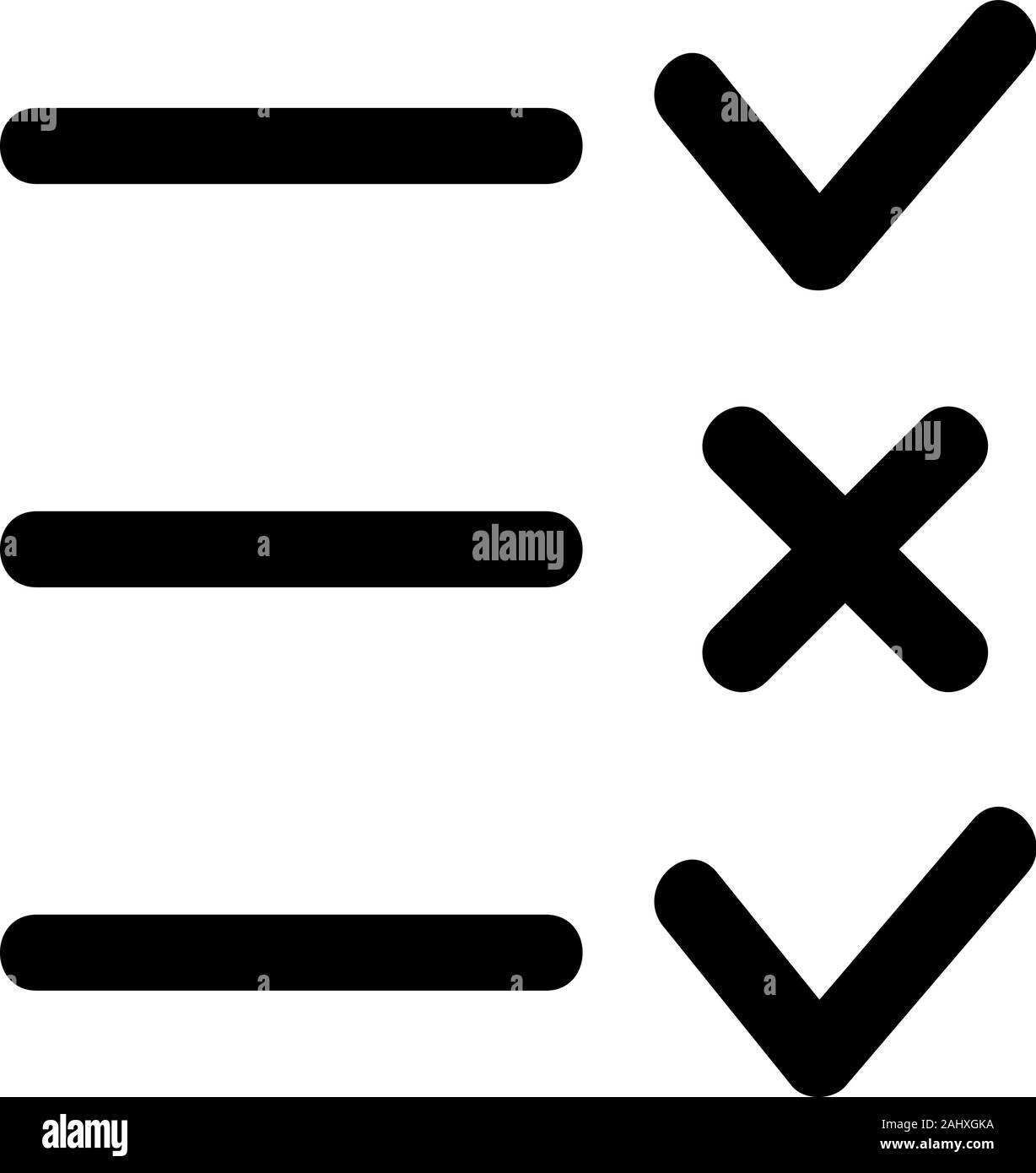 questionnaire icon vector. Isolated contour symbol illustration Stock ...