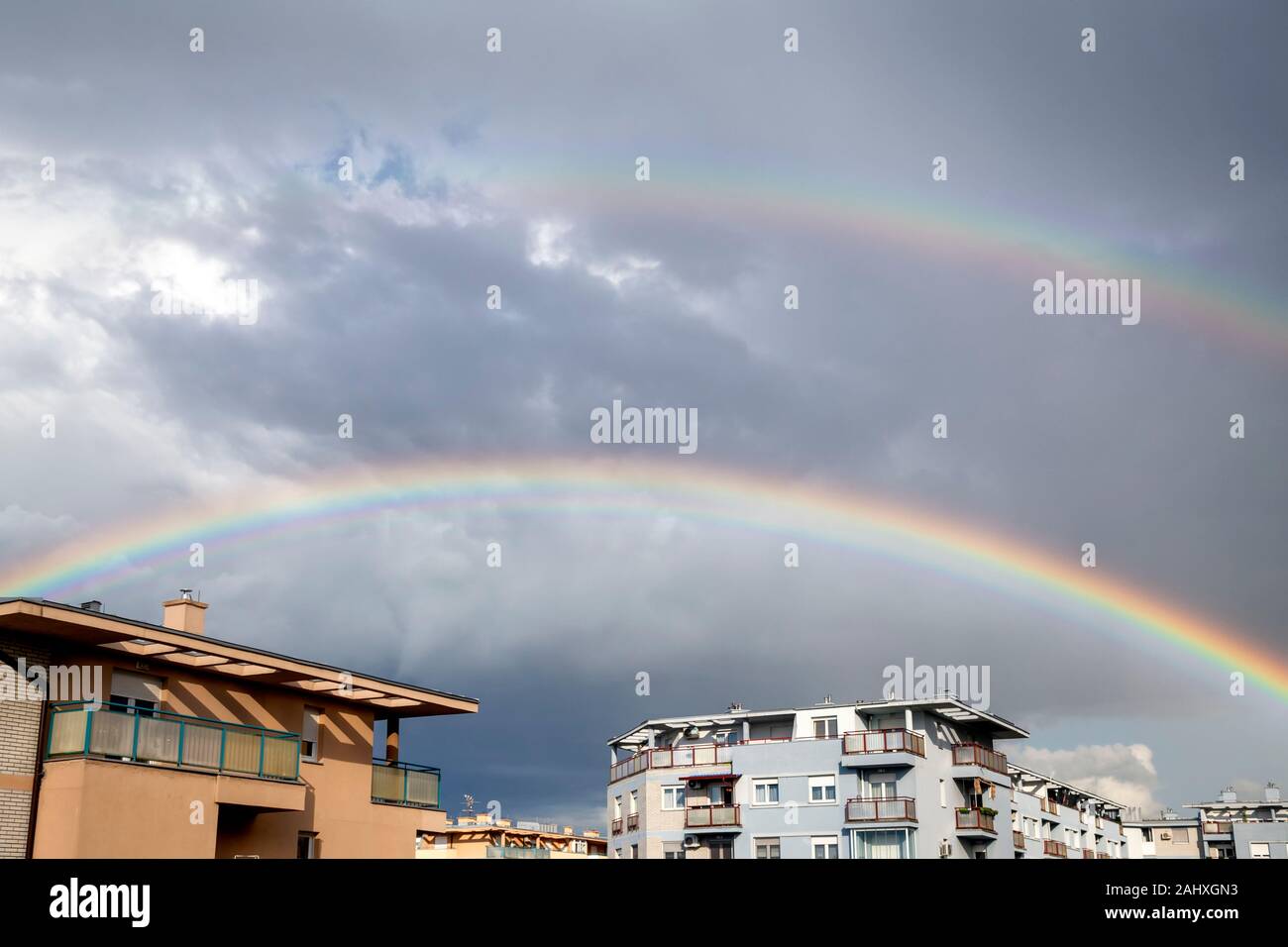 Residential area and rainbow hi-res stock photography and images - Alamy