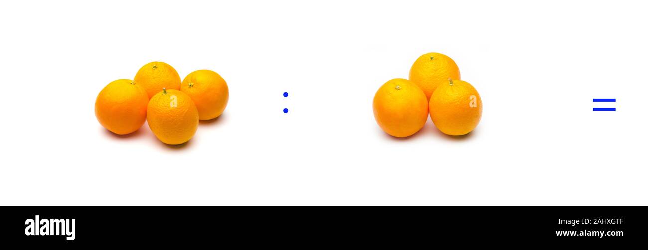 Simple math operation; division of products between fruits; very simple ...