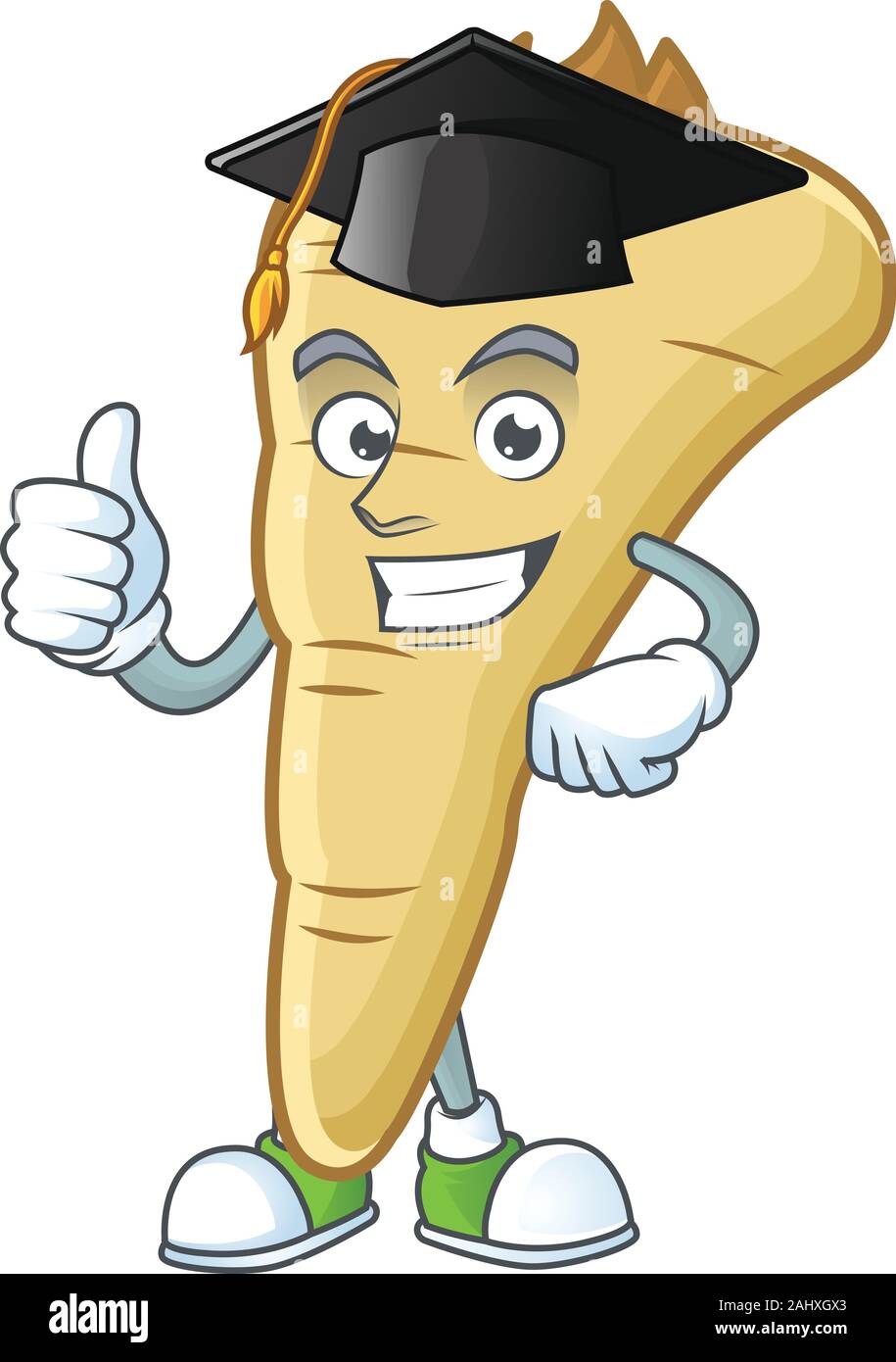 Happy parsnip wearing a black Graduation hat Stock Vector Image & Art ...