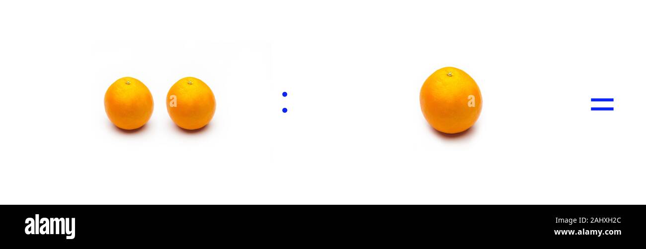 Simple math operation; division of products between fruits; very simple ...
