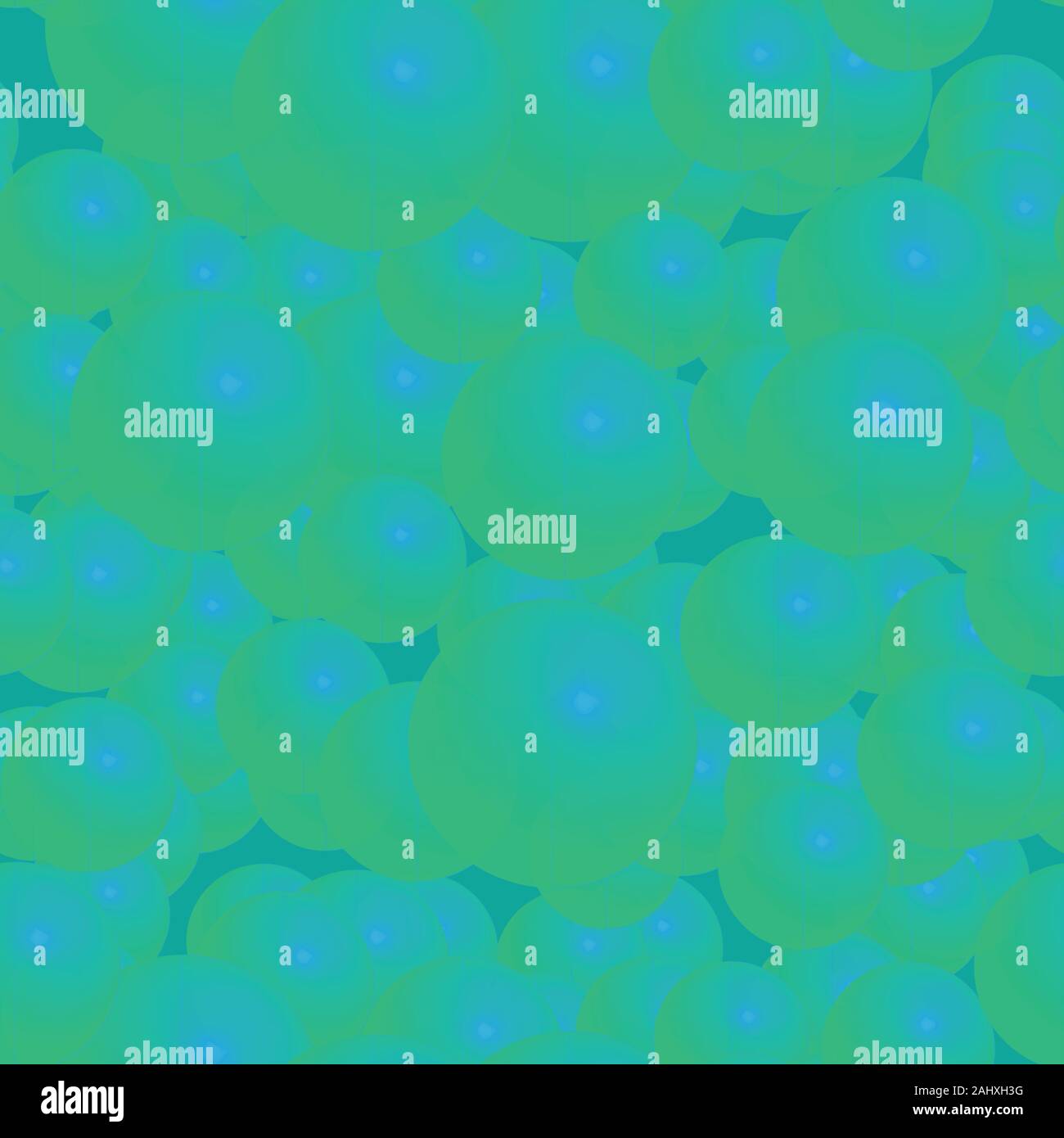 Blue Green Balls Seamless Pattern on Green Background Stock Vector ...