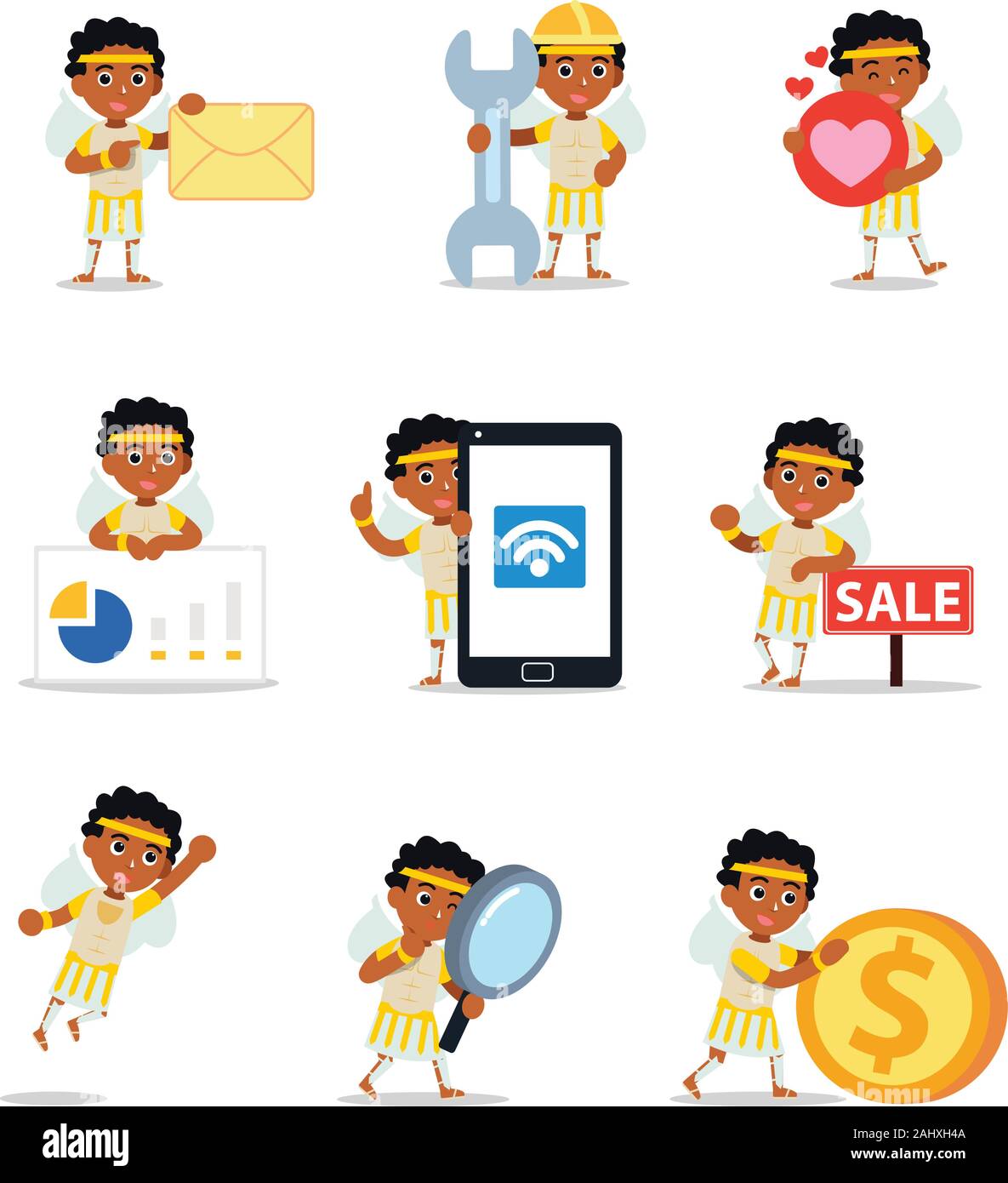 Christmas character angel in Cut Out Stock Images & Pictures - Alamy