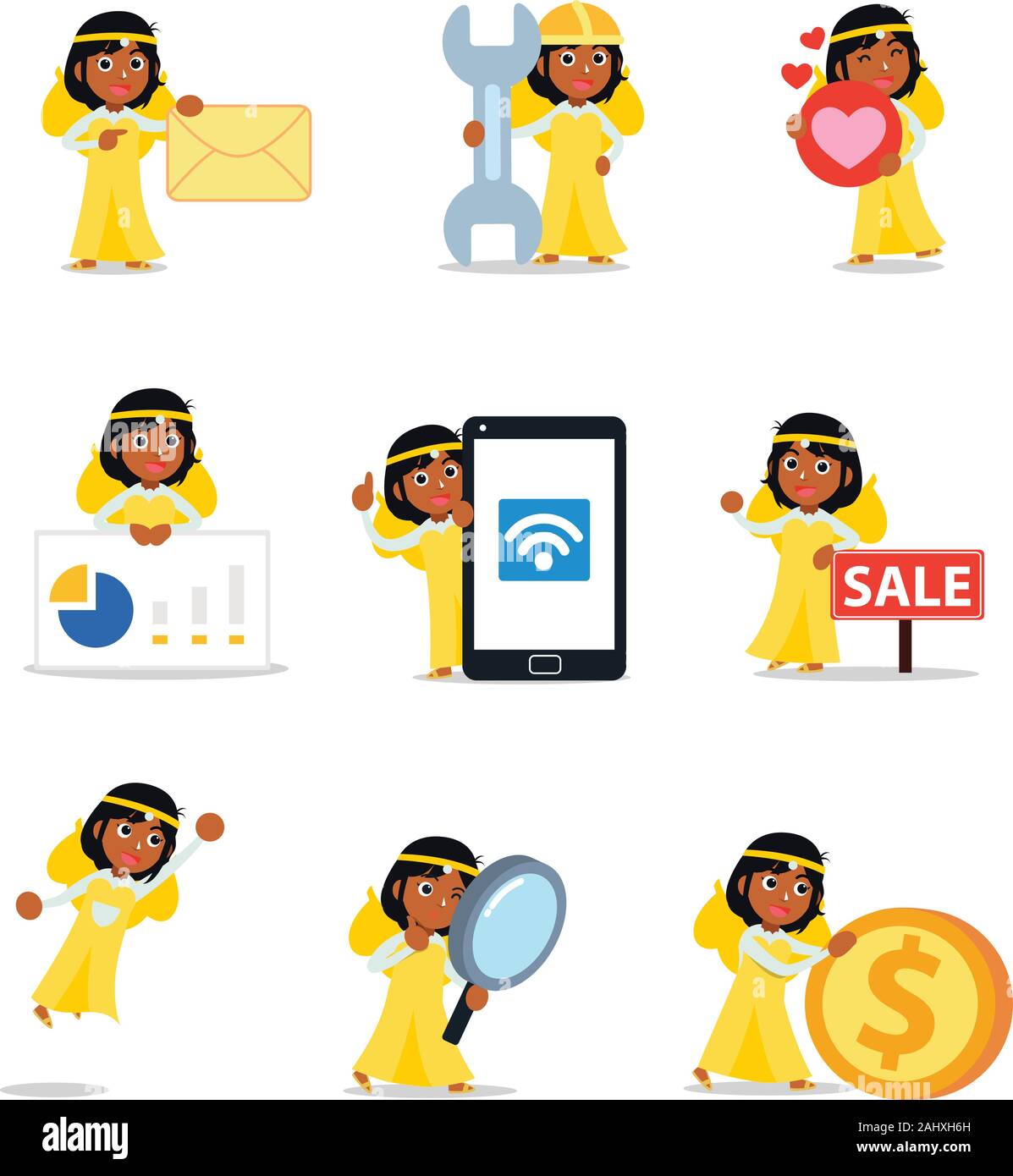 Christmas character angel in Cut Out Stock Images & Pictures - Alamy