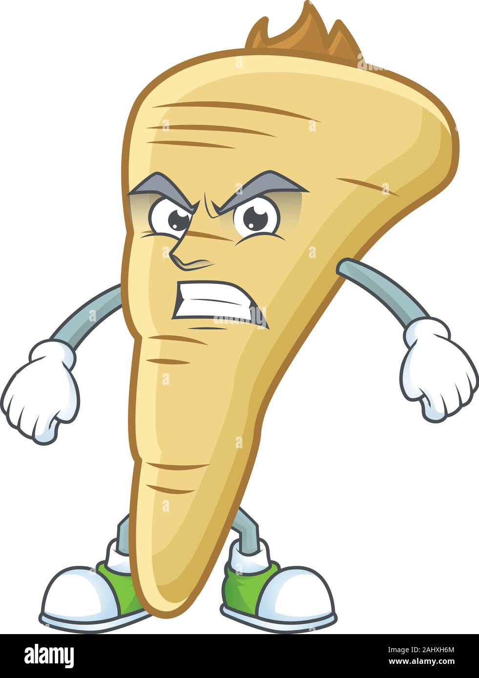 Picture of parsnip cartoon character with angry face Stock Vector Image ...