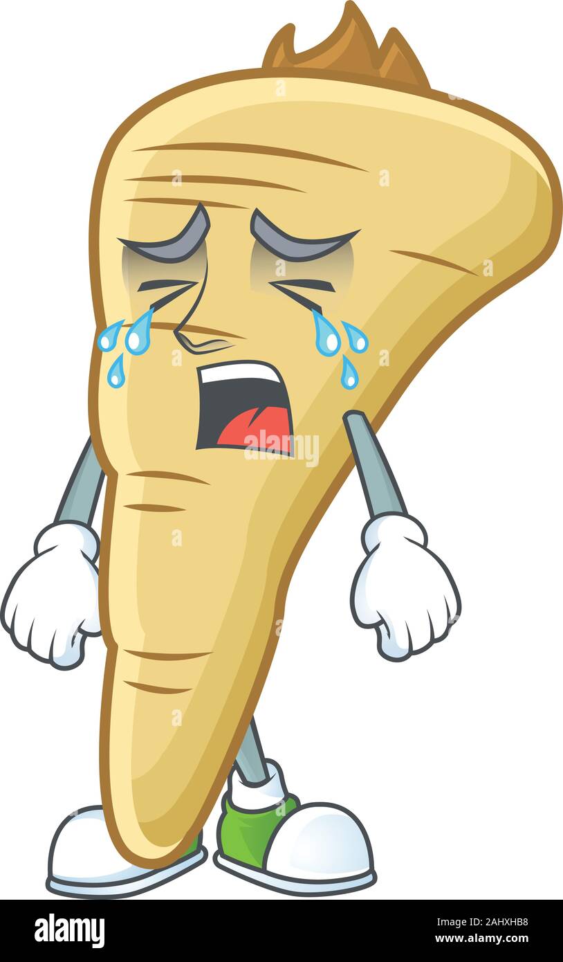 Sad Crying gesture parsnip cartoon character style Stock Vector Image ...