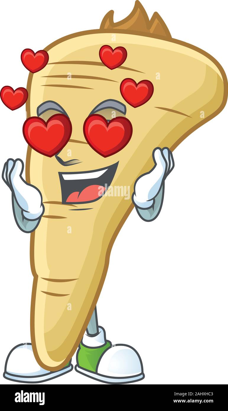 Super cute Falling in love parsnip cartoon character Stock Vector Image ...