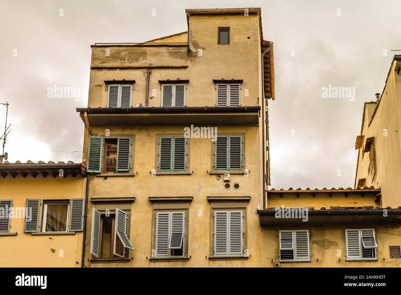 ancient buildings of historical center of Florence in Italy Stock Photo ...