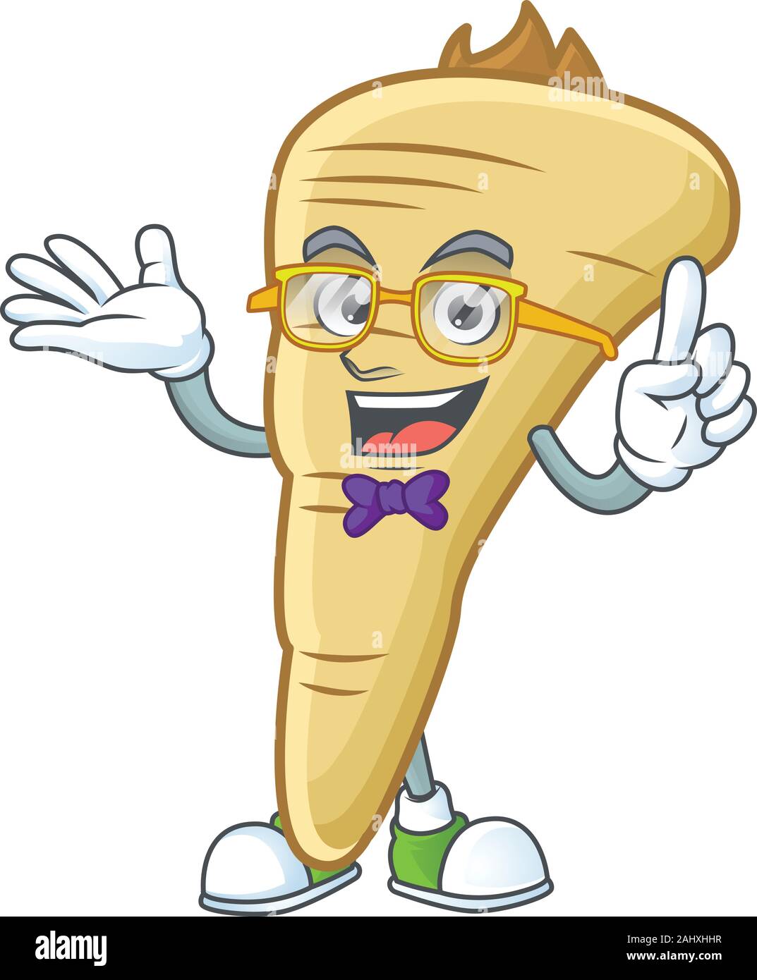 Super Cute Geek parsnip cartoon character design Stock Vector Image ...