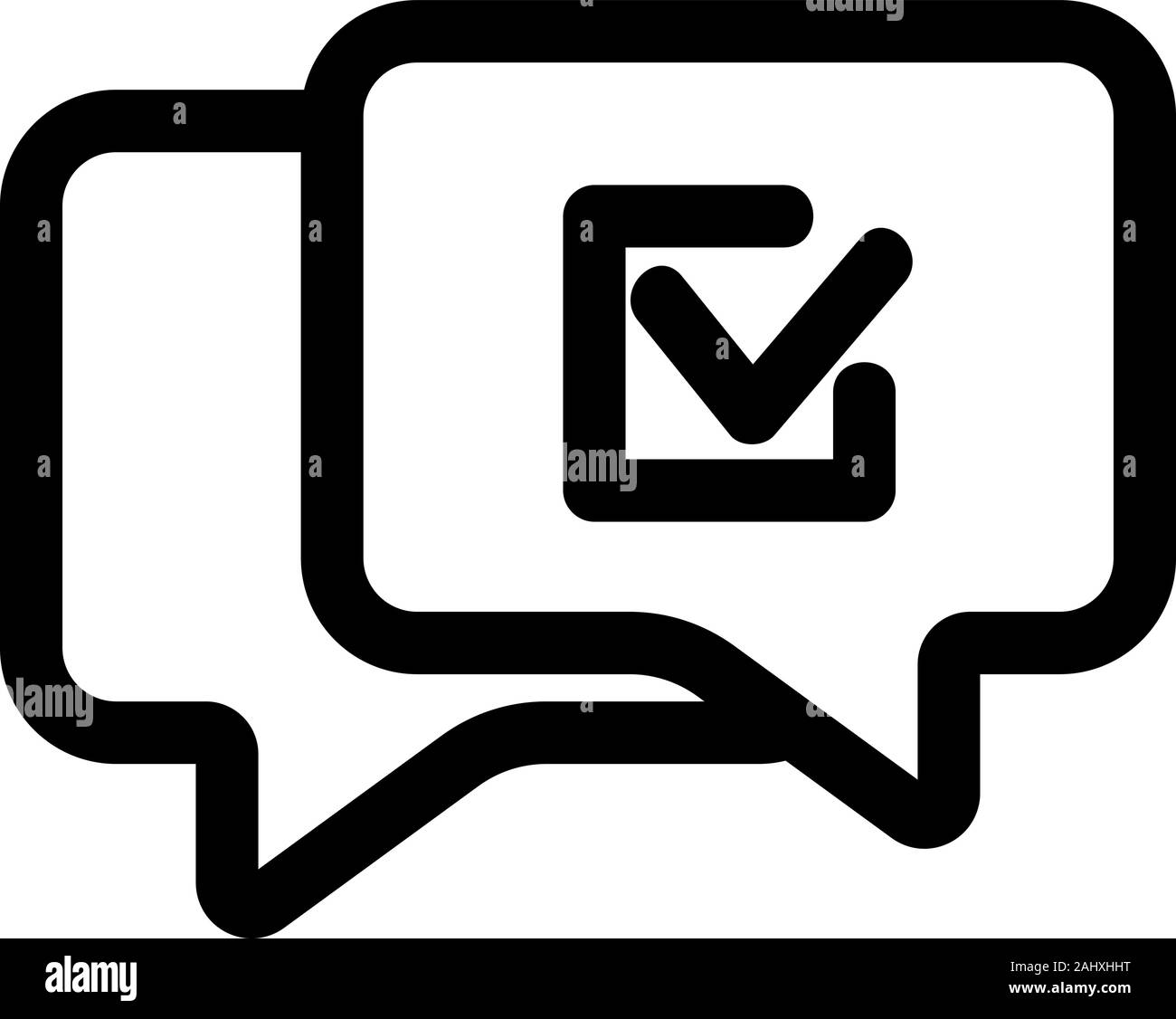 message approved icon vector. Isolated contour symbol illustration ...