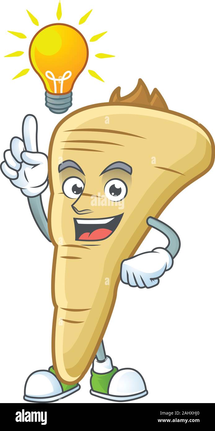 Have an idea cute gesture parsnip on a cartoon style Stock Vector Image ...