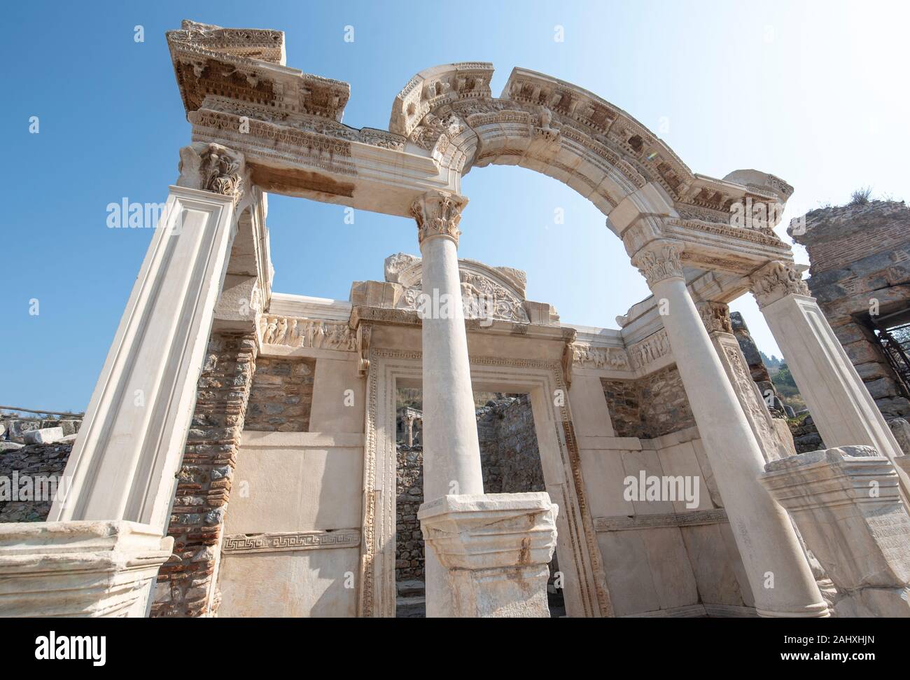 Temple Of Hadrian in Ephesus, Selcuk Izmir, Turkey. The ancient city of ...
