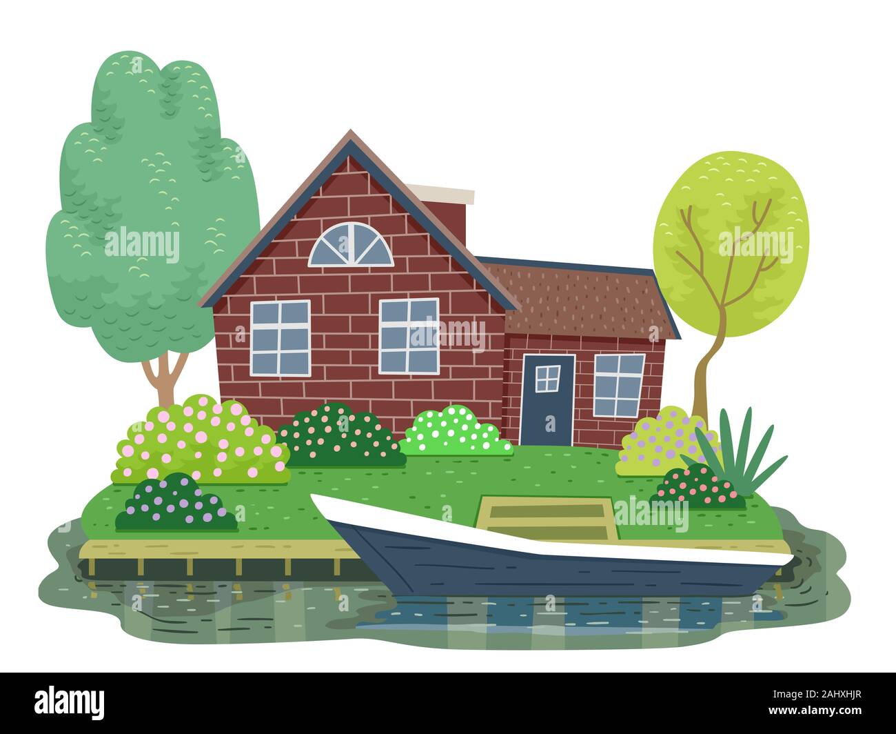 Small garden cottage in Cut Out Stock Images & Pictures - Alamy