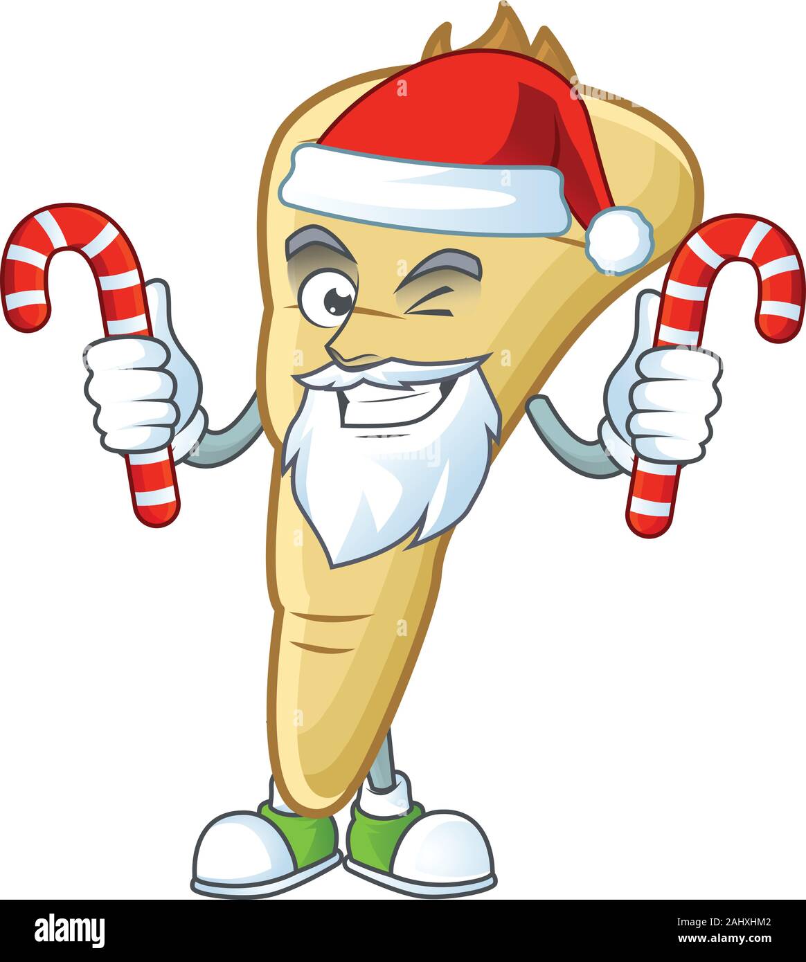 Parsnip Cartoon character in Santa Claus with candy Stock Vector Image ...