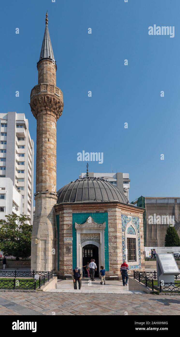 Izmir, Turkey. Konak Mosque (Konak Cami) on the central square, next to ...