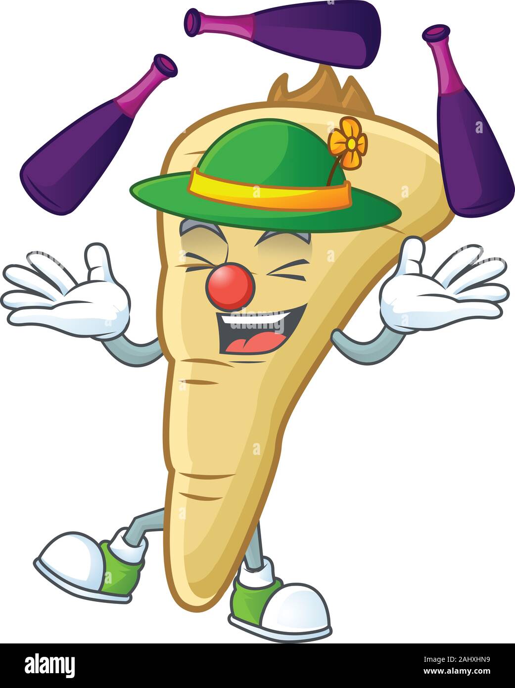 Cute and cool Juggling parsnip cartoon character Stock Vector Image ...